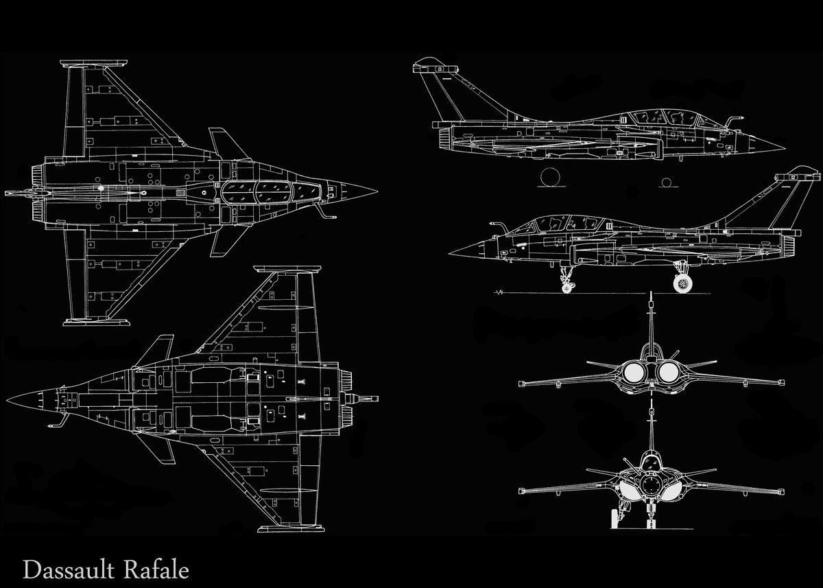 'Dassault Rafale' Poster, picture, metal print, paint by Retal | Displate