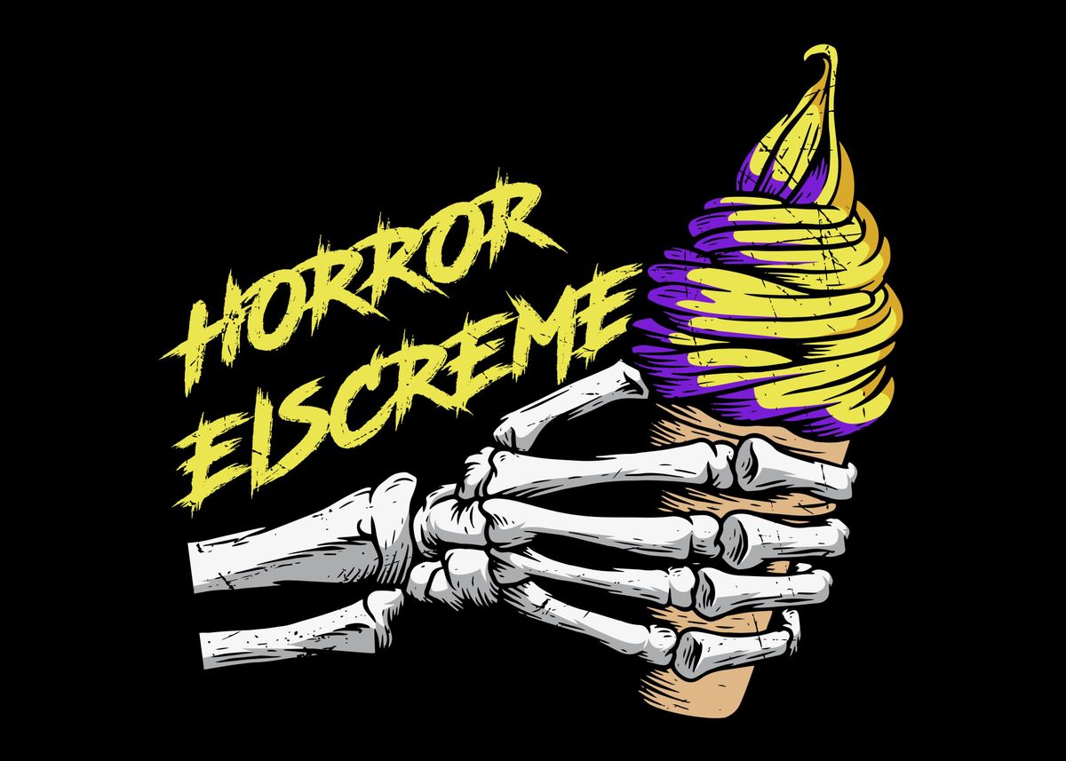 'Horror Ice Cream' Poster, picture, metal print, paint by John DonJoe ...