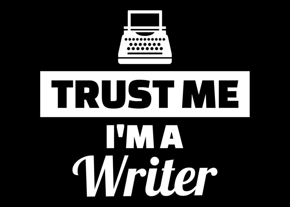 'Writer' Poster, picture, metal print, paint by Designzz | Displate