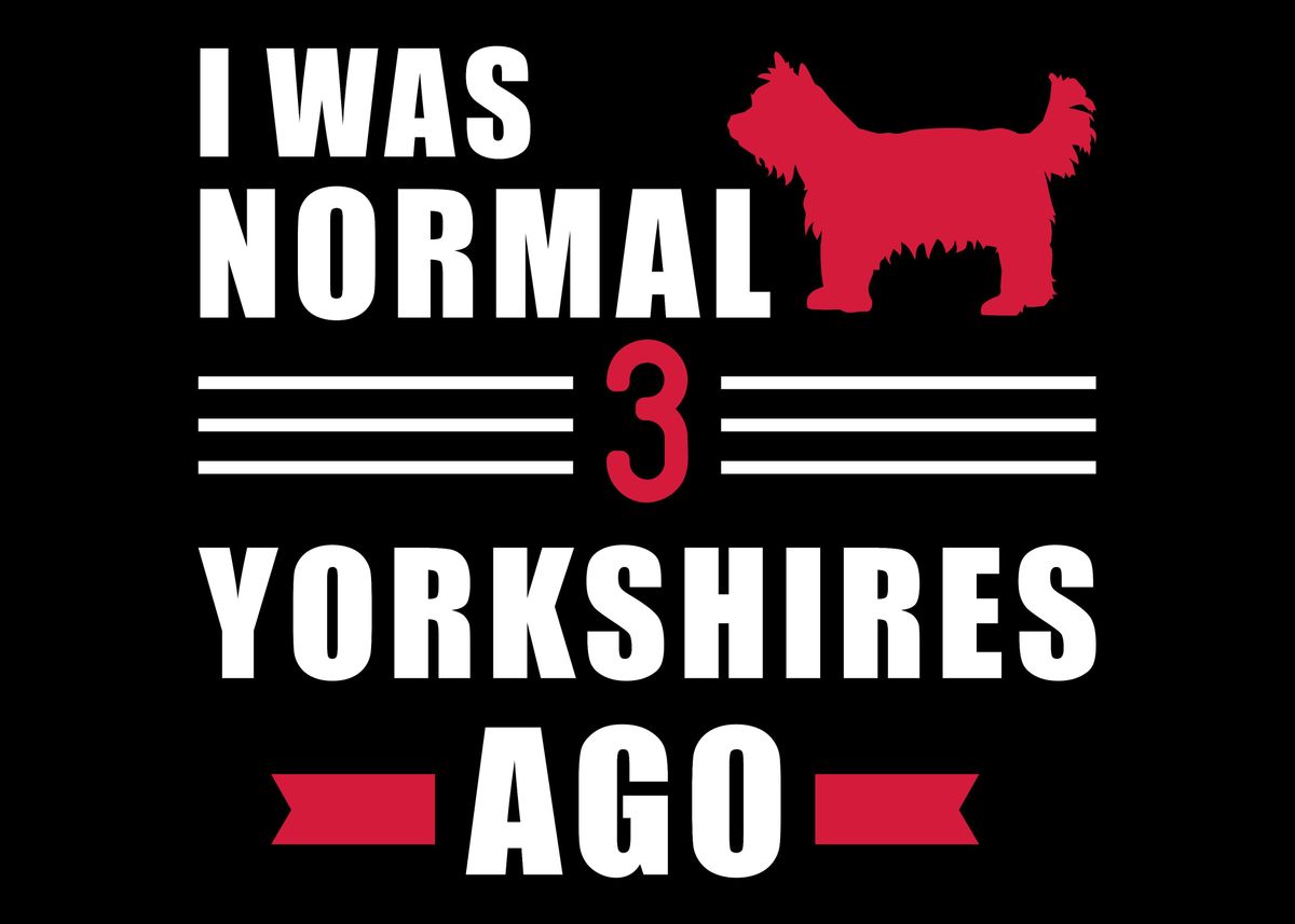 'Yorkie' Poster, picture, metal print, paint by Designzz | Displate