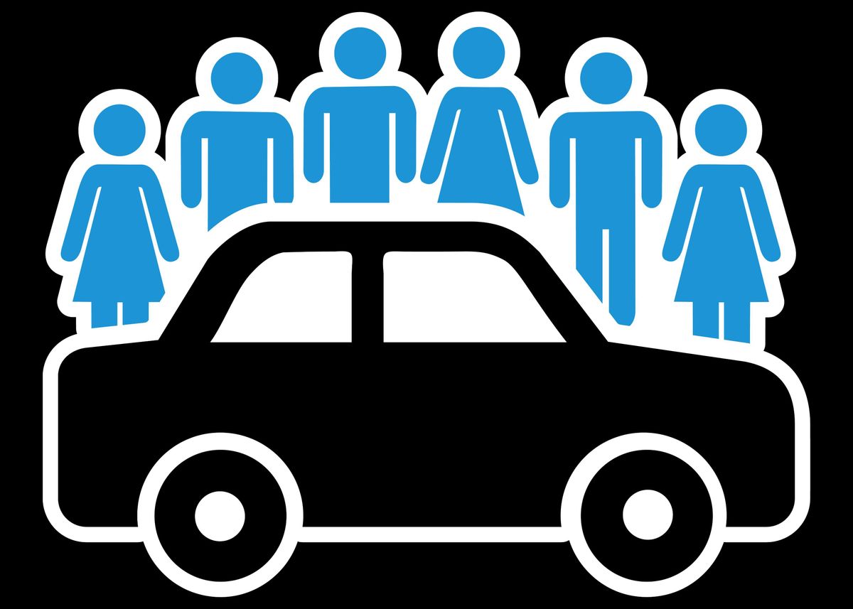 'Car Sharing' Poster, picture, metal print, paint by Designzz | Displate