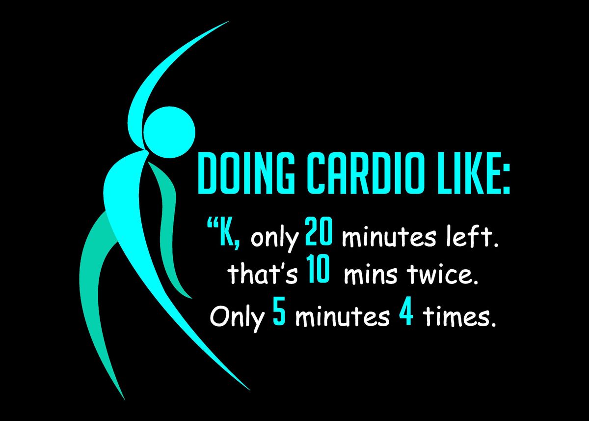 'Doing Cardio Gym Coach Gif' Poster, picture, metal print, paint by ...