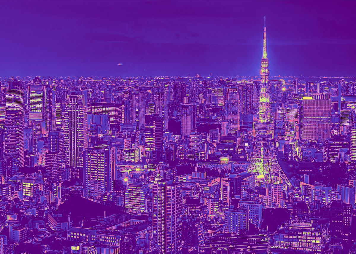 'Tokyo Nightlife City Pop' Poster by Jaime II Araneta | Displate