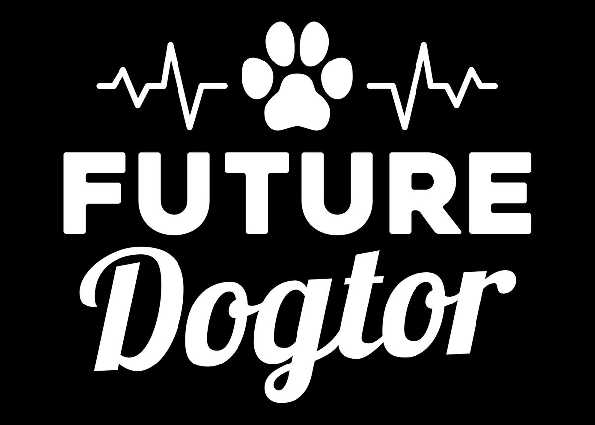 'Future Dogtor' Poster, picture, metal print, paint by platenum | Displate