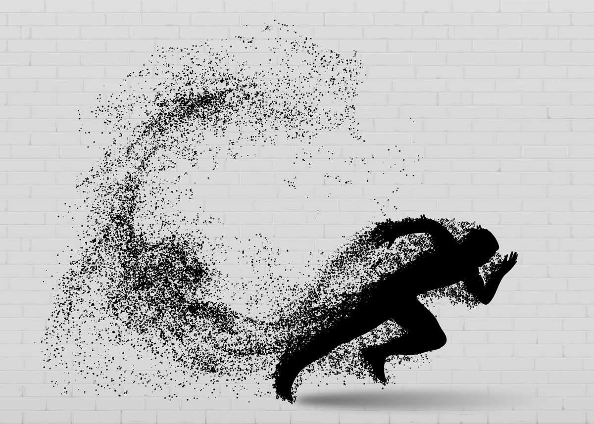 'Running Man Fade Out' Poster by Poster Parlor | Displate