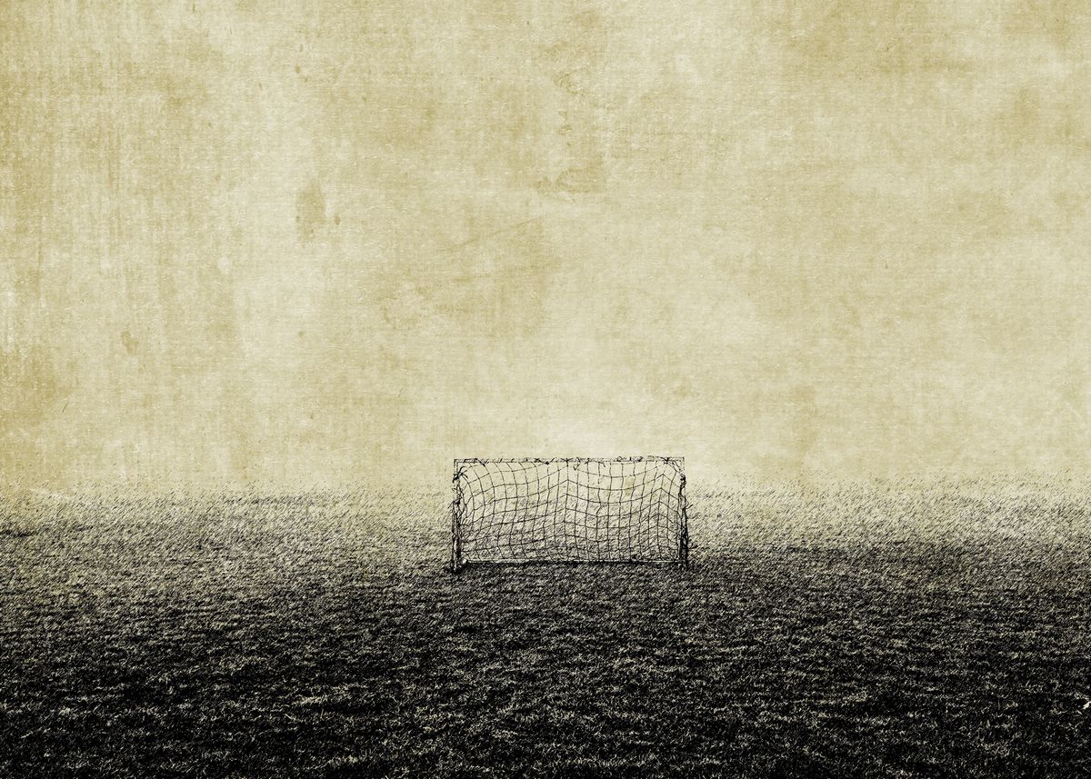 'misty soccer goal ' Poster, picture, metal print, paint by Haruka ...
