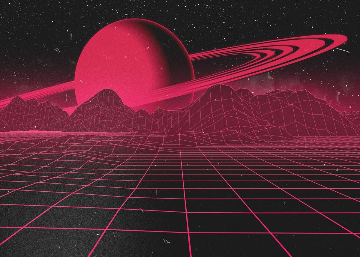 'neon planet' Poster by Designersen | Displate