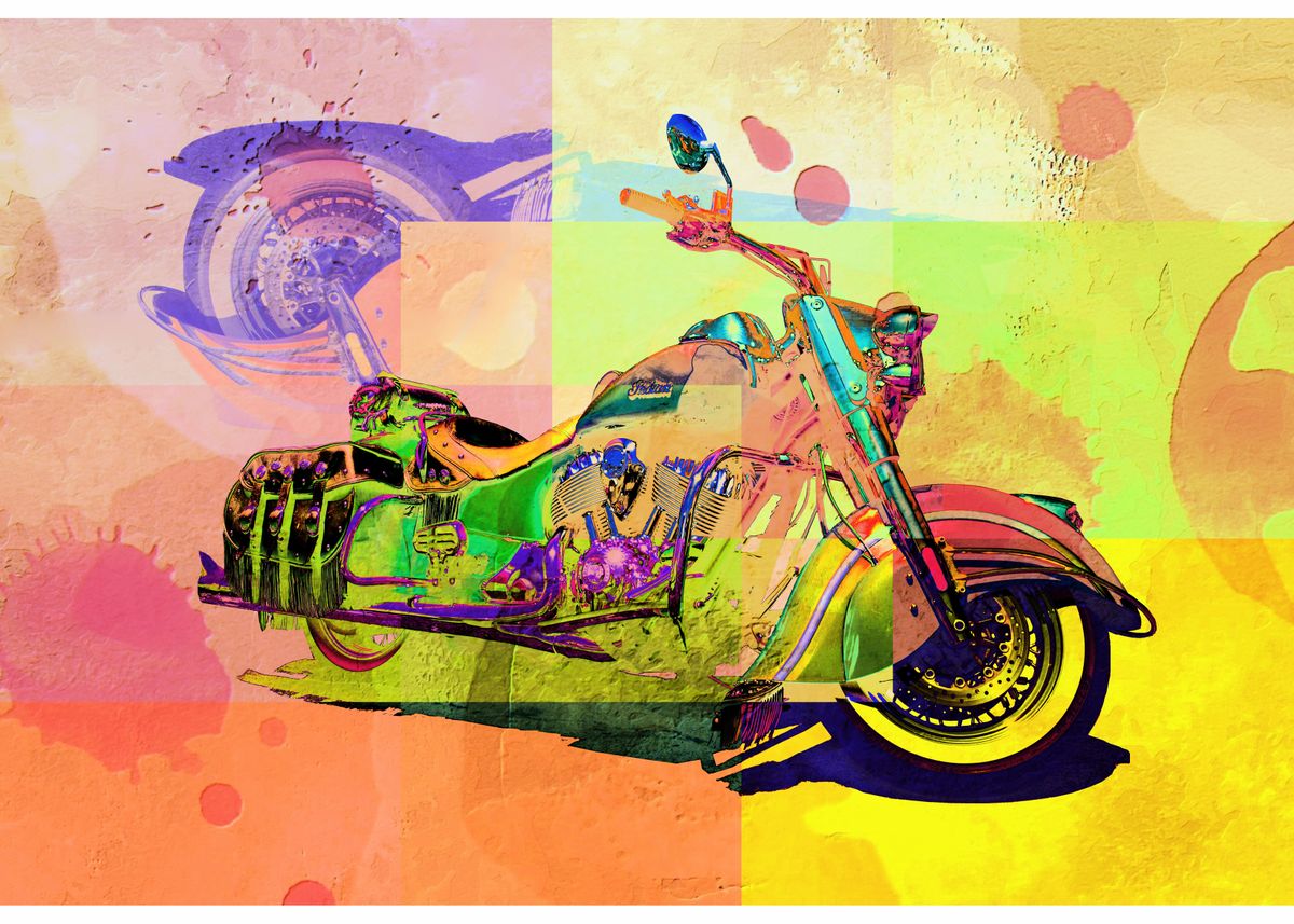 'Indian Motorcycle' Poster by Michael Moriarty | Displate