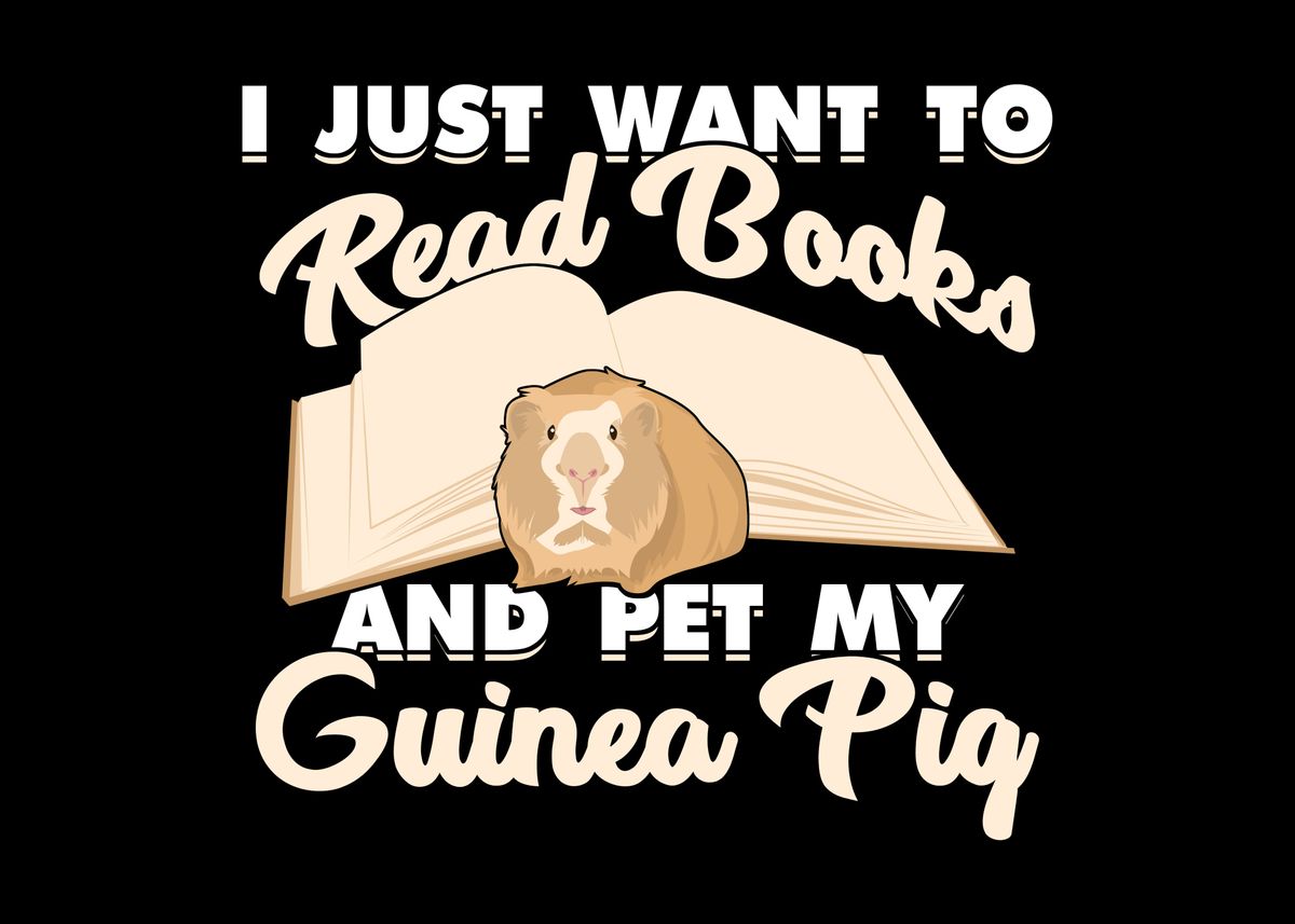 'Guinea Pig Reading Design ' Poster by Marcel Doll | Displate