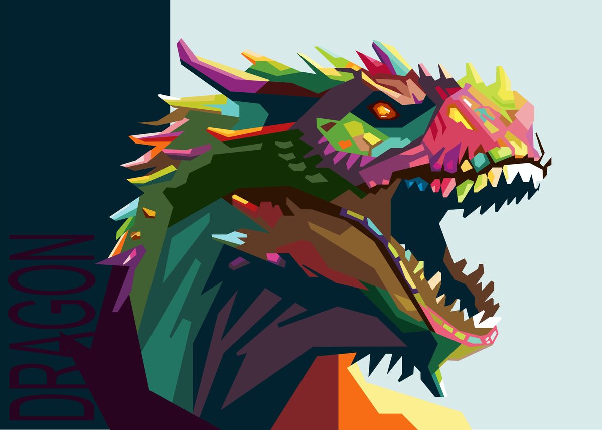 'Dragon in WPAP' Poster by Zulfikar Syahrir | Displate