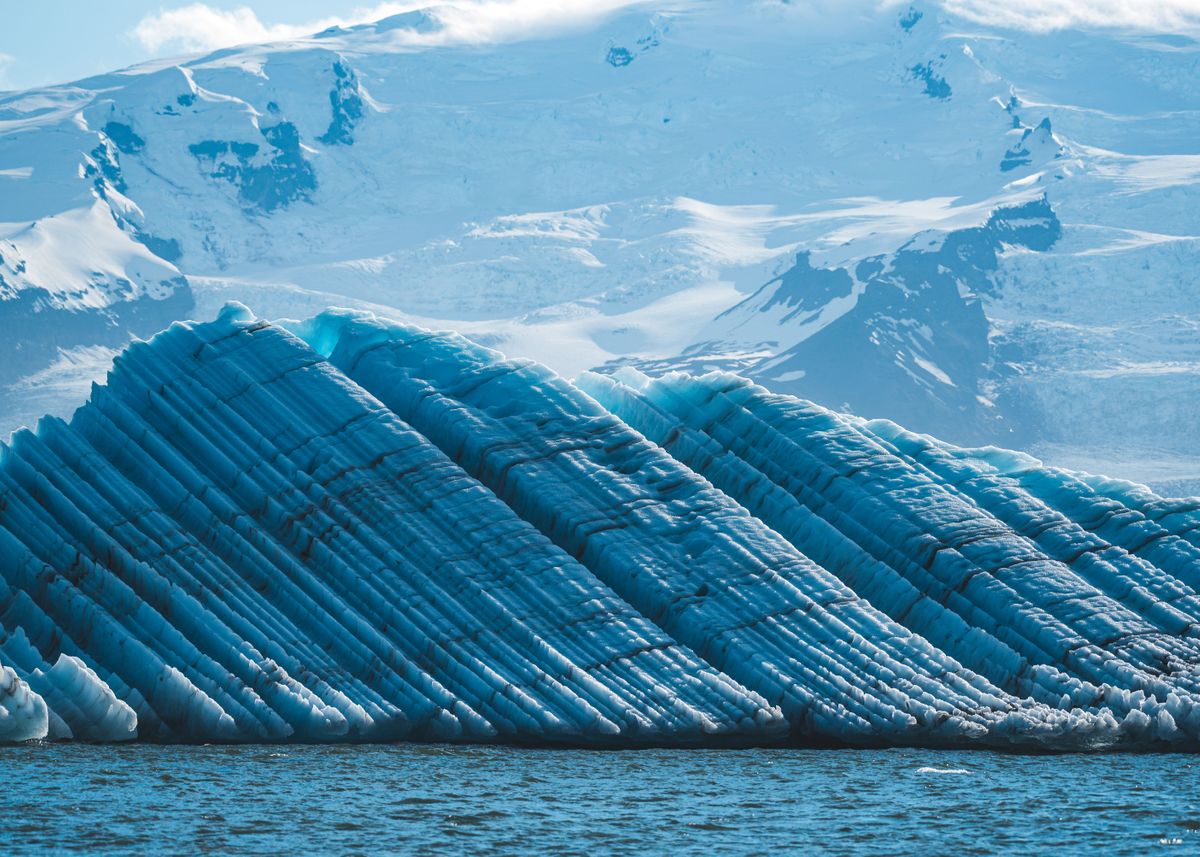'Iceland Ice and ice strata' Poster, picture, metal print, paint by Sam ...