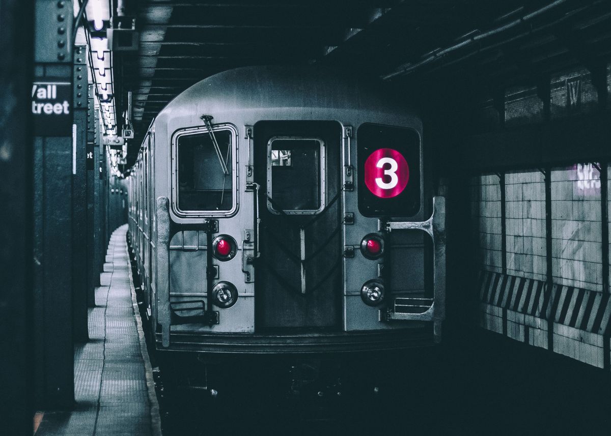 'Grayscale Subway new york' Poster, picture, metal print, paint by ...