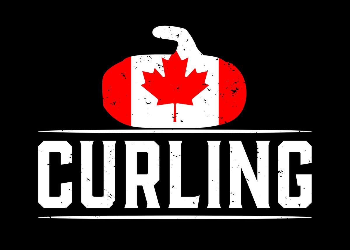 'Curling Canada' Poster, picture, metal print, paint by platenum | Displate