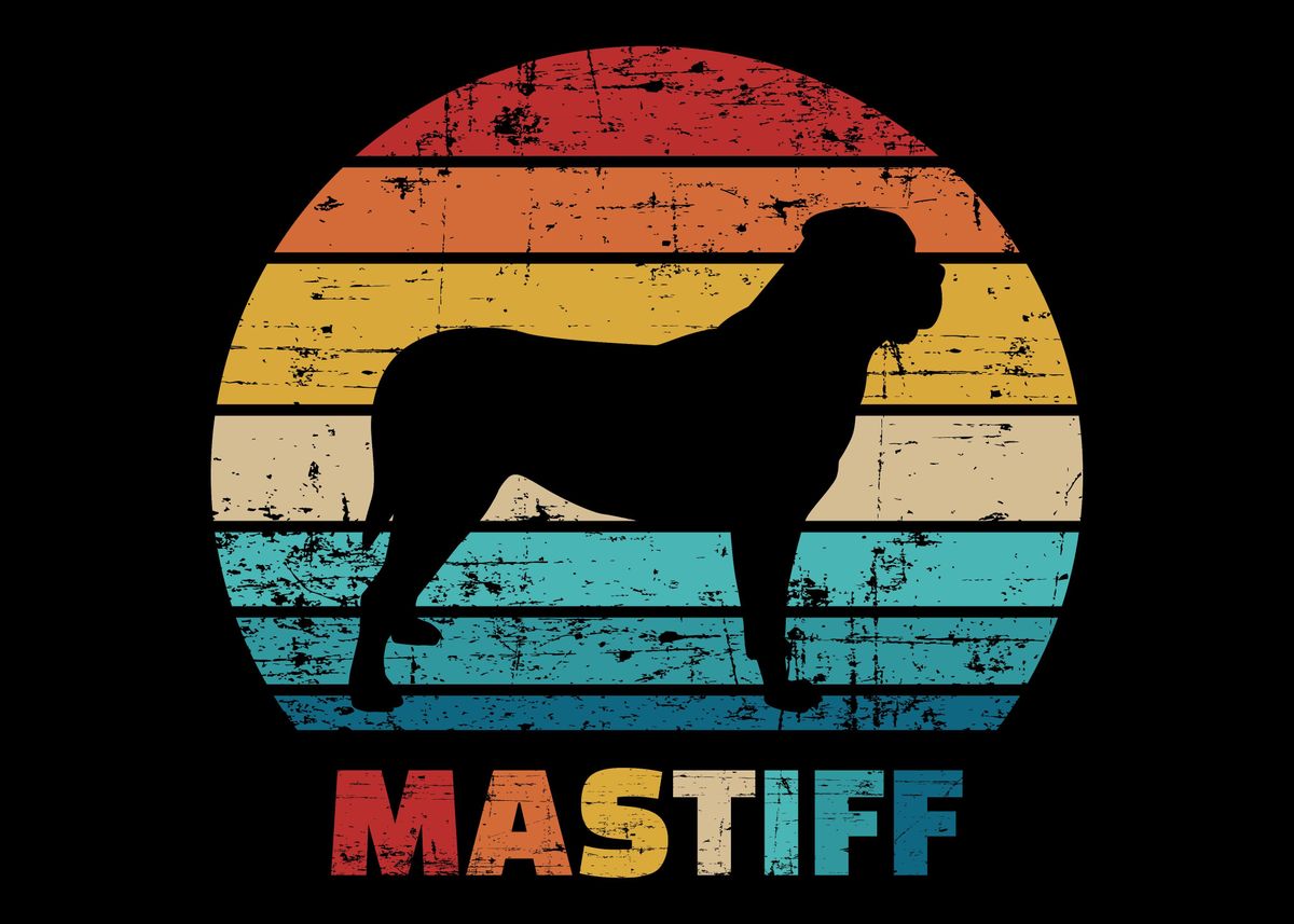 'Mastiff' Poster, picture, metal print, paint by Designzz | Displate