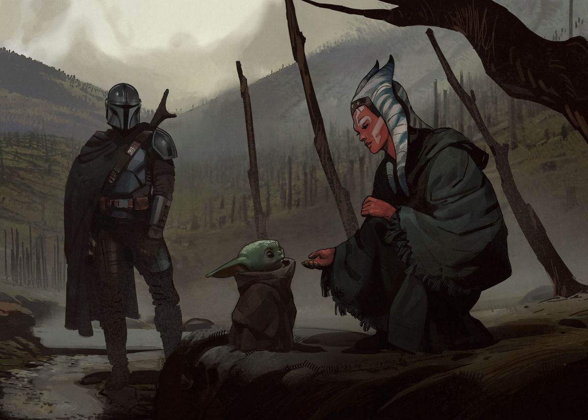 'Grogu' Poster, picture, metal print, paint by Star Wars | Displate