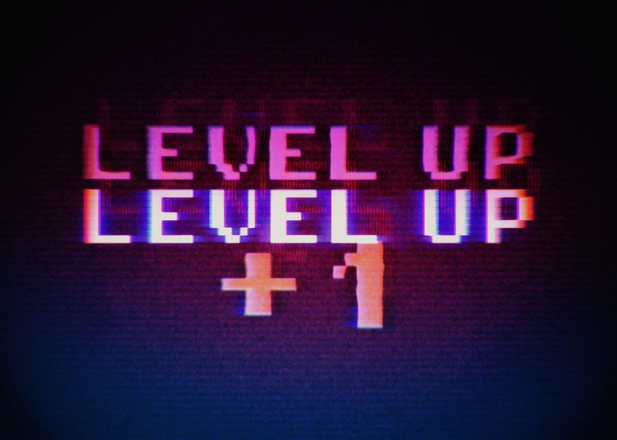 'Level up plus one VHS big ' Poster, picture, metal print, paint by ...