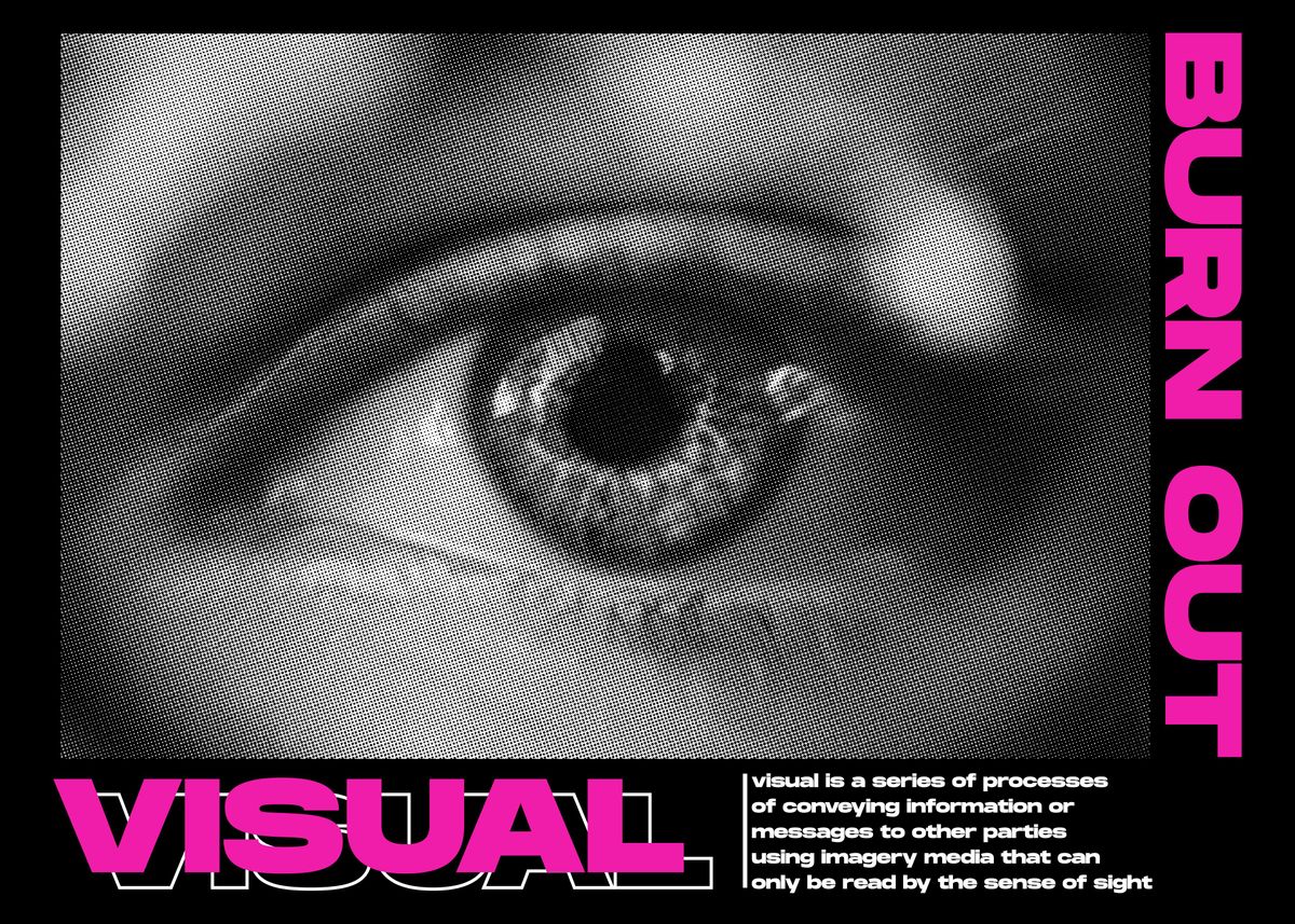 'Visual Burn Out' Poster, picture, metal print, paint by black acturus ...