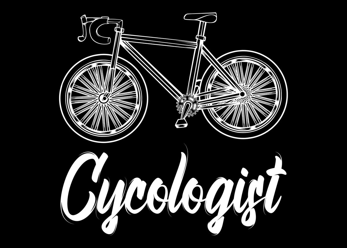 'Cycologist Bicycle Ride Lo' Poster, picture, metal print, paint by ...