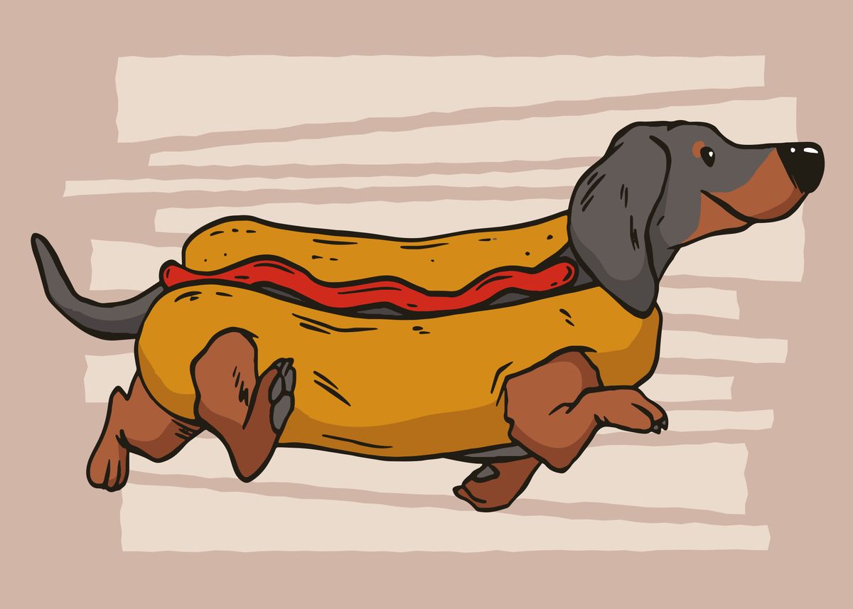 'HOT DOG ANIMAL DESIGN' Poster by Bombdesign | Displate