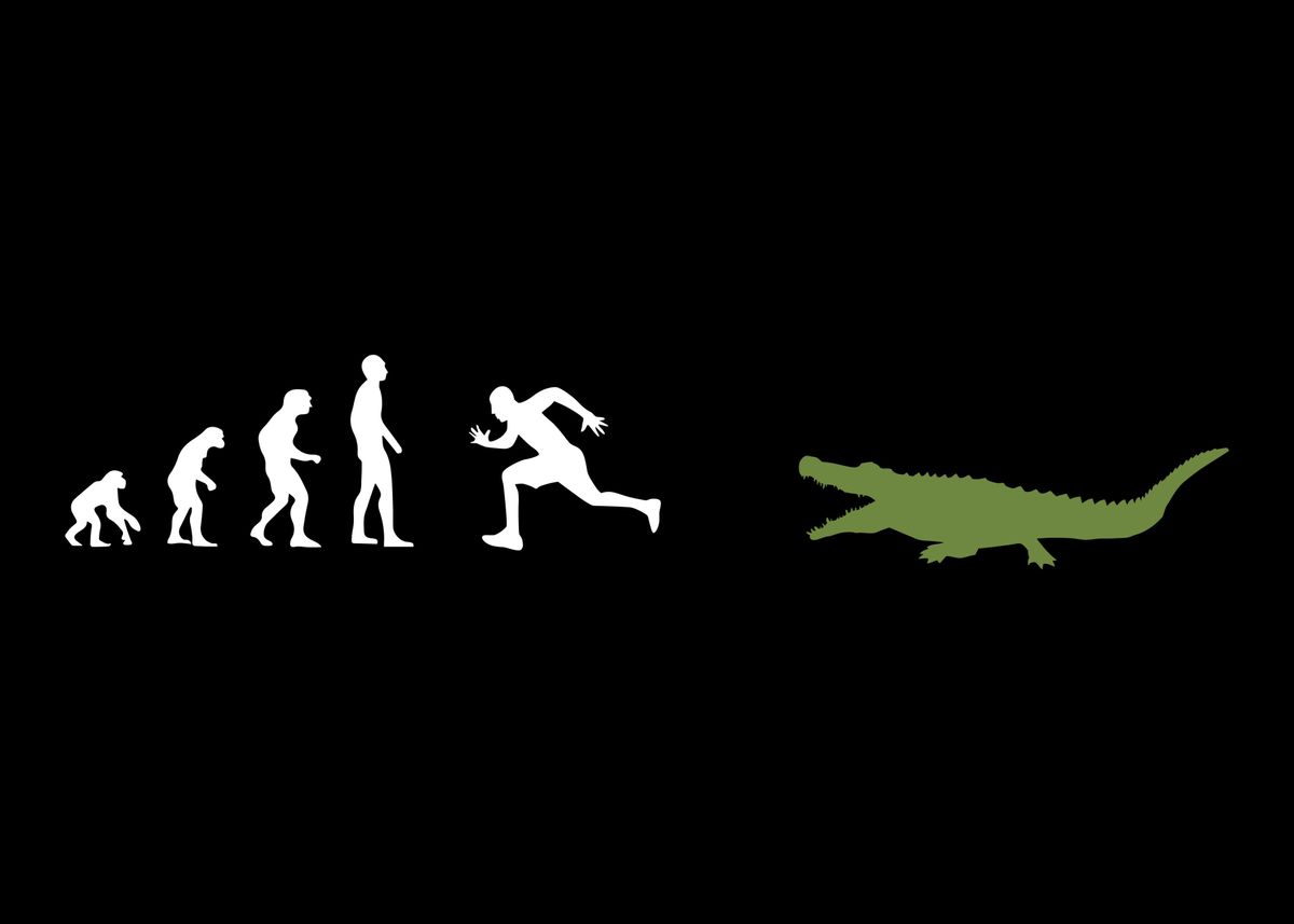 'Alligator Evolution Alliga' Poster, picture, metal print, paint by ...