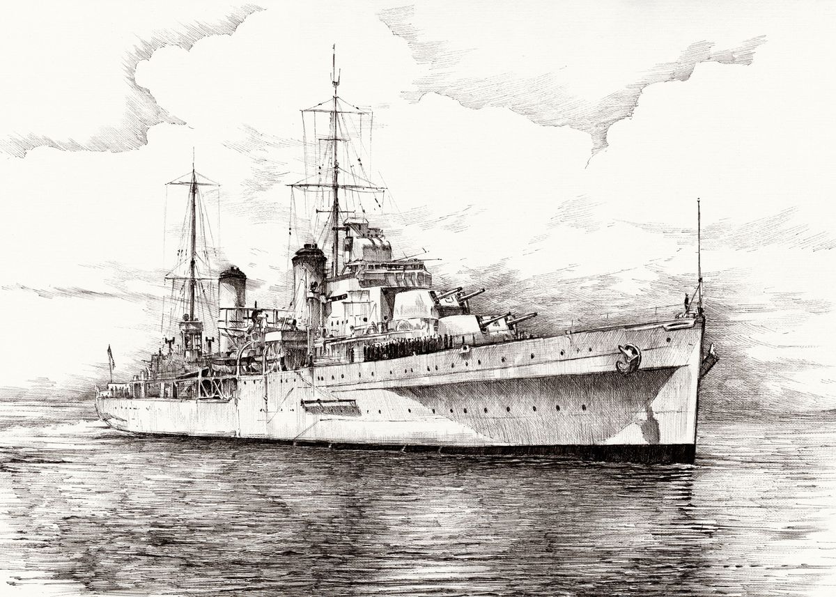 'HMAS Perth' Poster, picture, metal print, paint by Aleksandr Petrunin ...