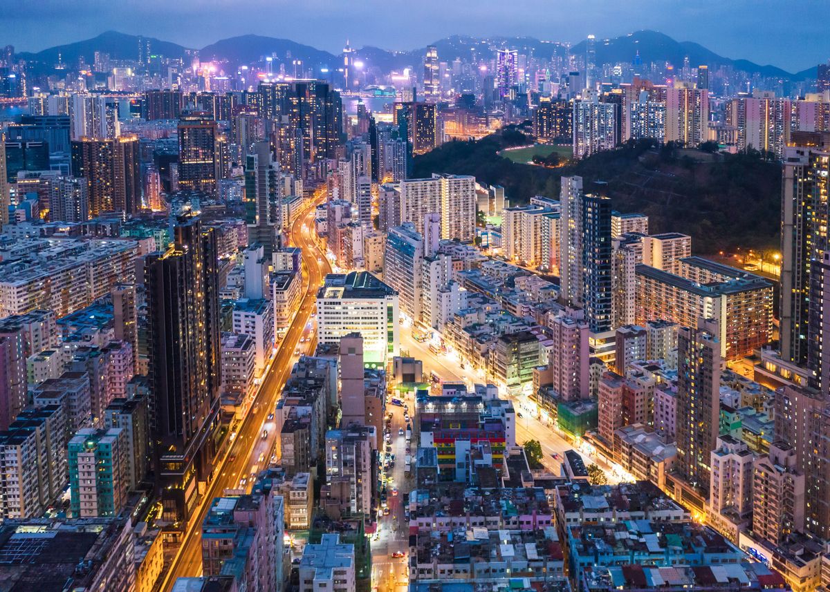 'Epic Kowloon' Poster, picture, metal print, paint by Gorma Kuma | Displate