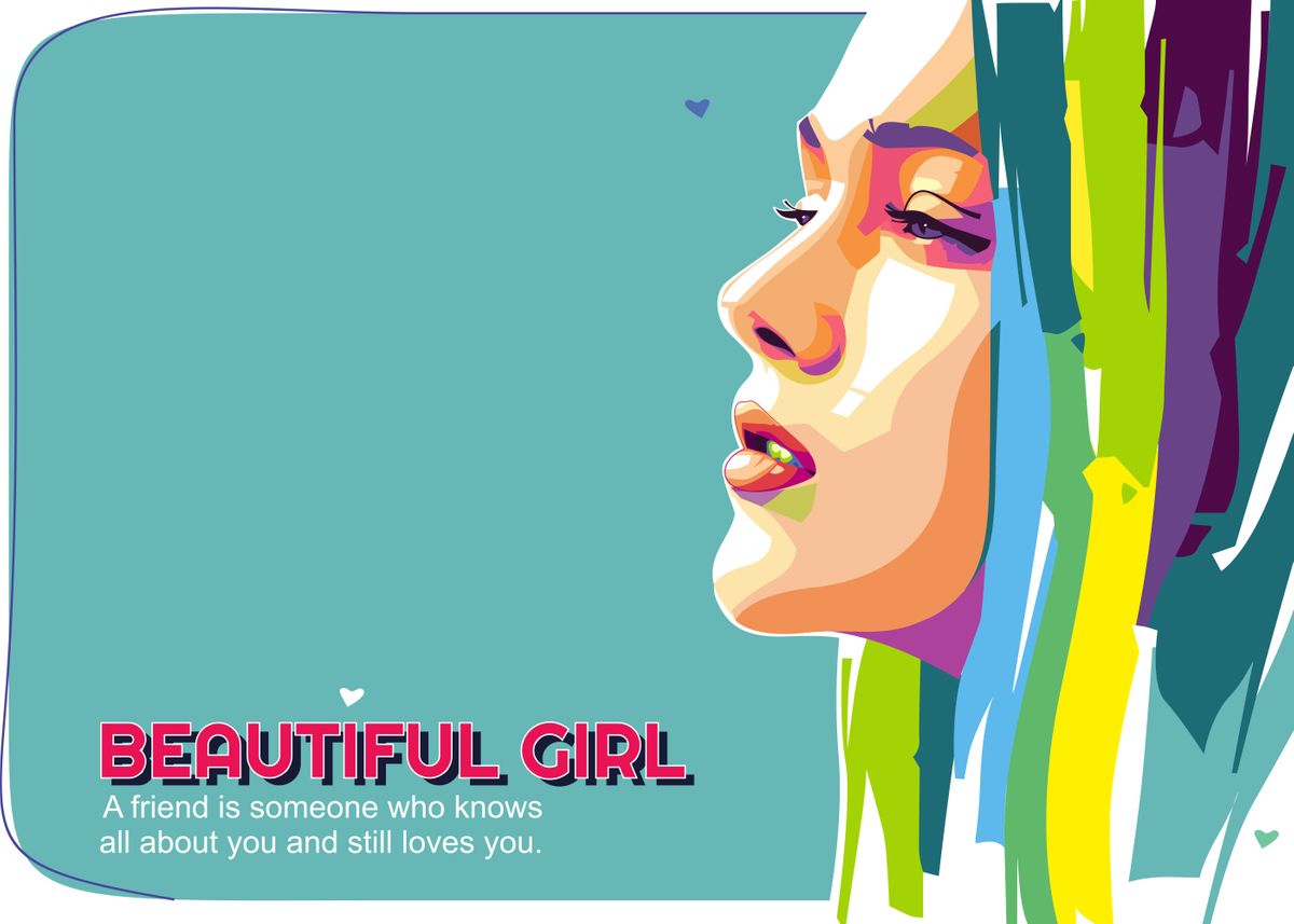 'Beautiful Girl' Poster by Adaline Wilkinson | Displate