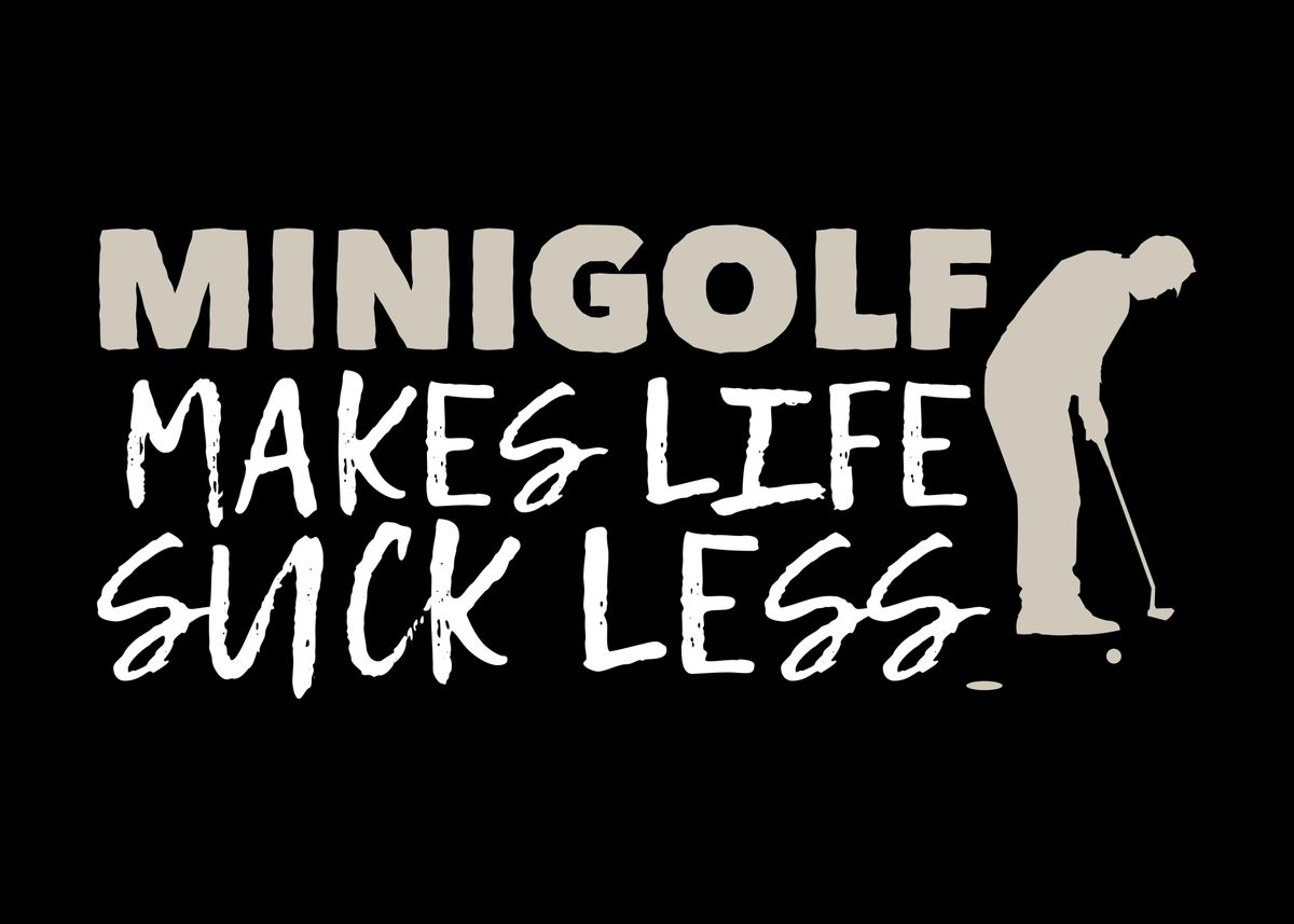 'Minigolf Saying Joke Pun' Poster, picture, metal print, paint by ...