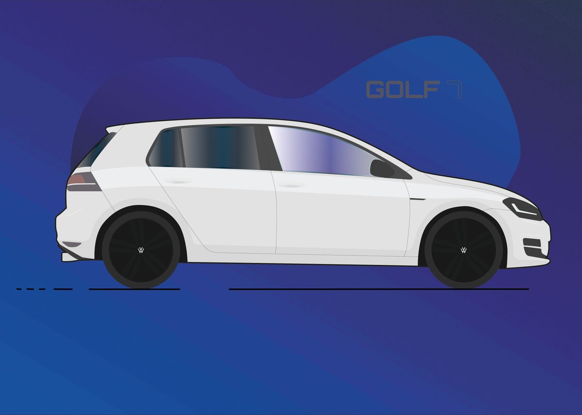 'Golf 7' Poster, picture, metal print, paint by Bryan Debin | Displate