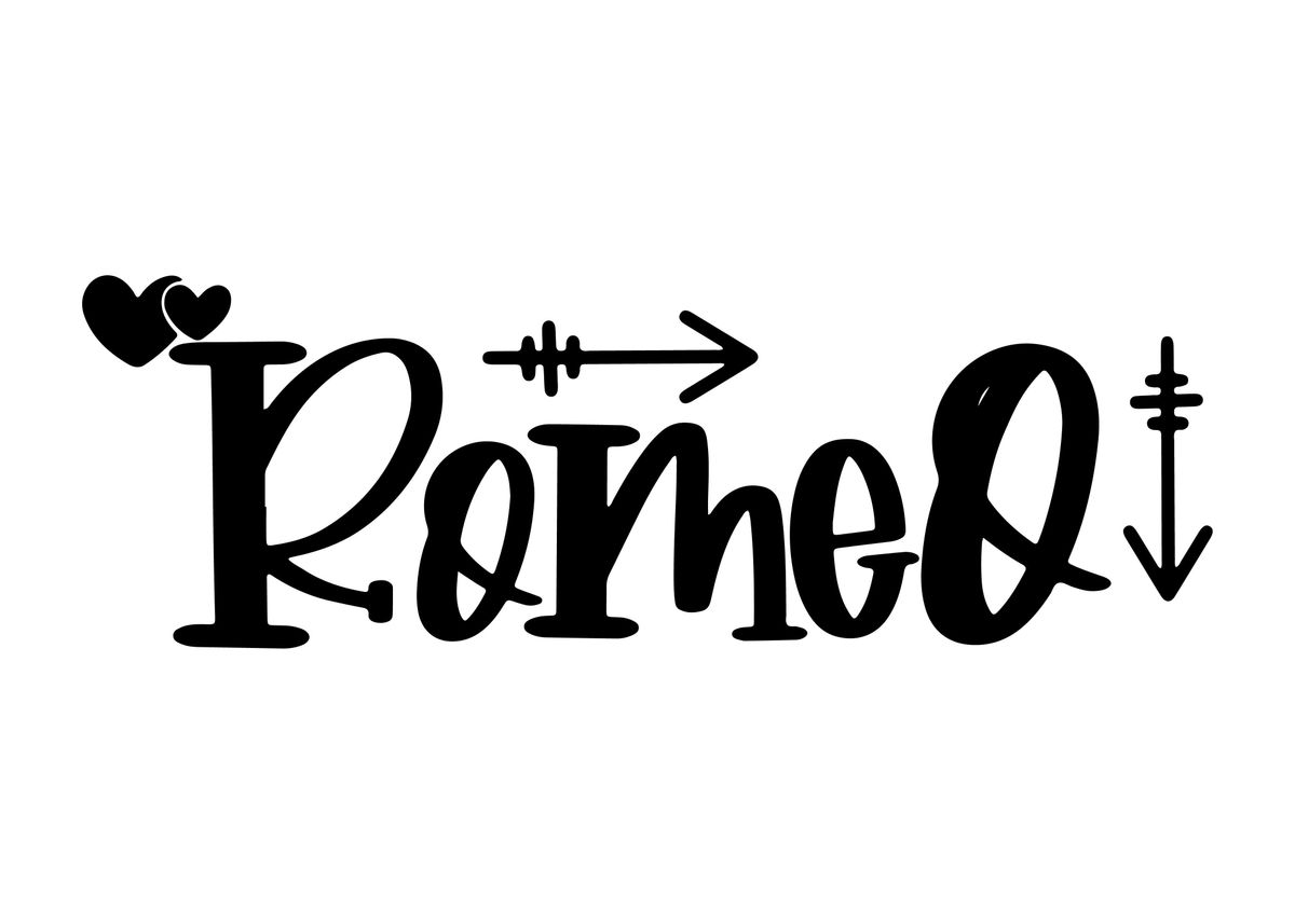 'Romeos lettering' Poster, picture, metal print, paint by Muhammad ...