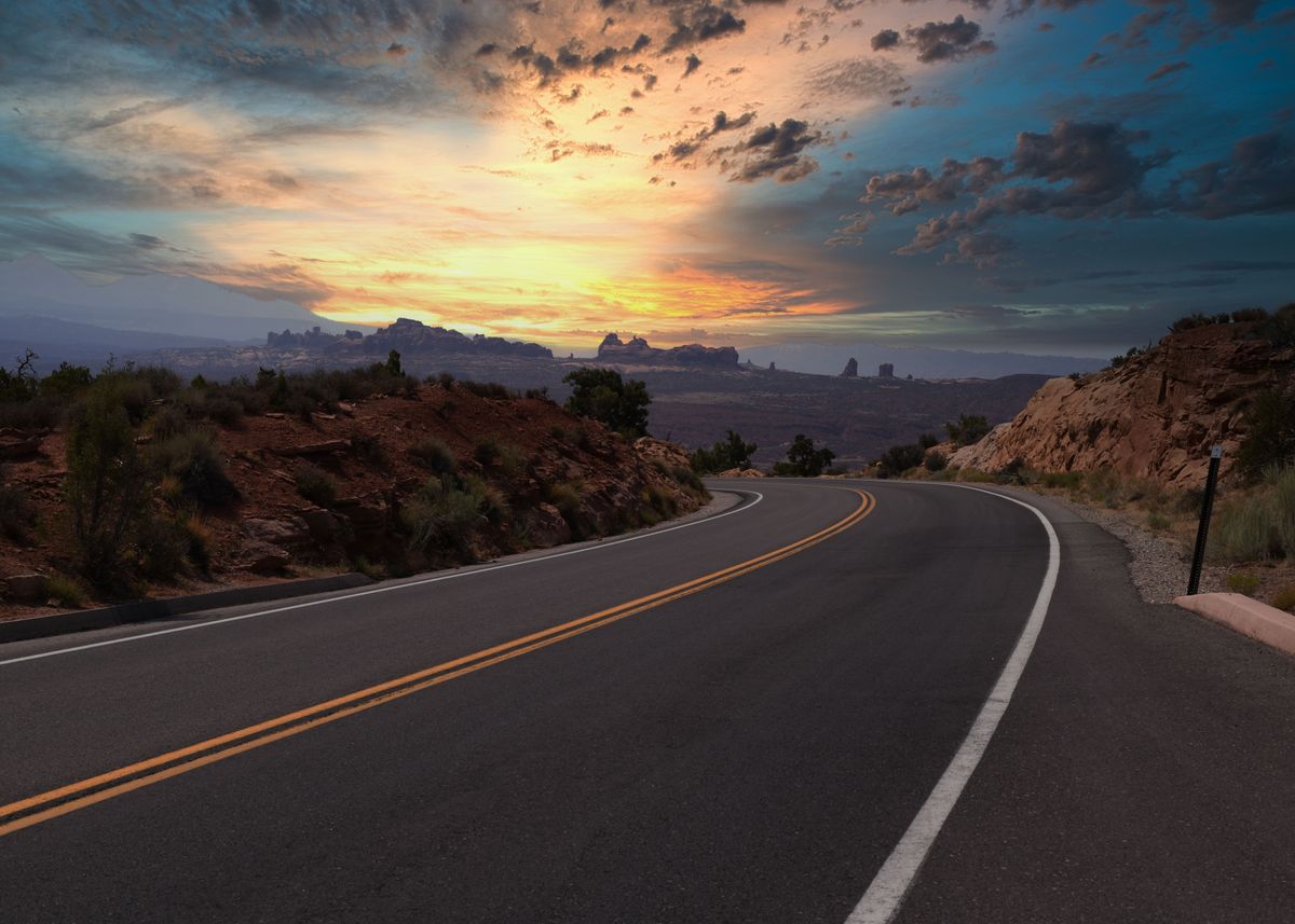 'End of the Road' Poster, picture, metal print, paint by Dennis ...