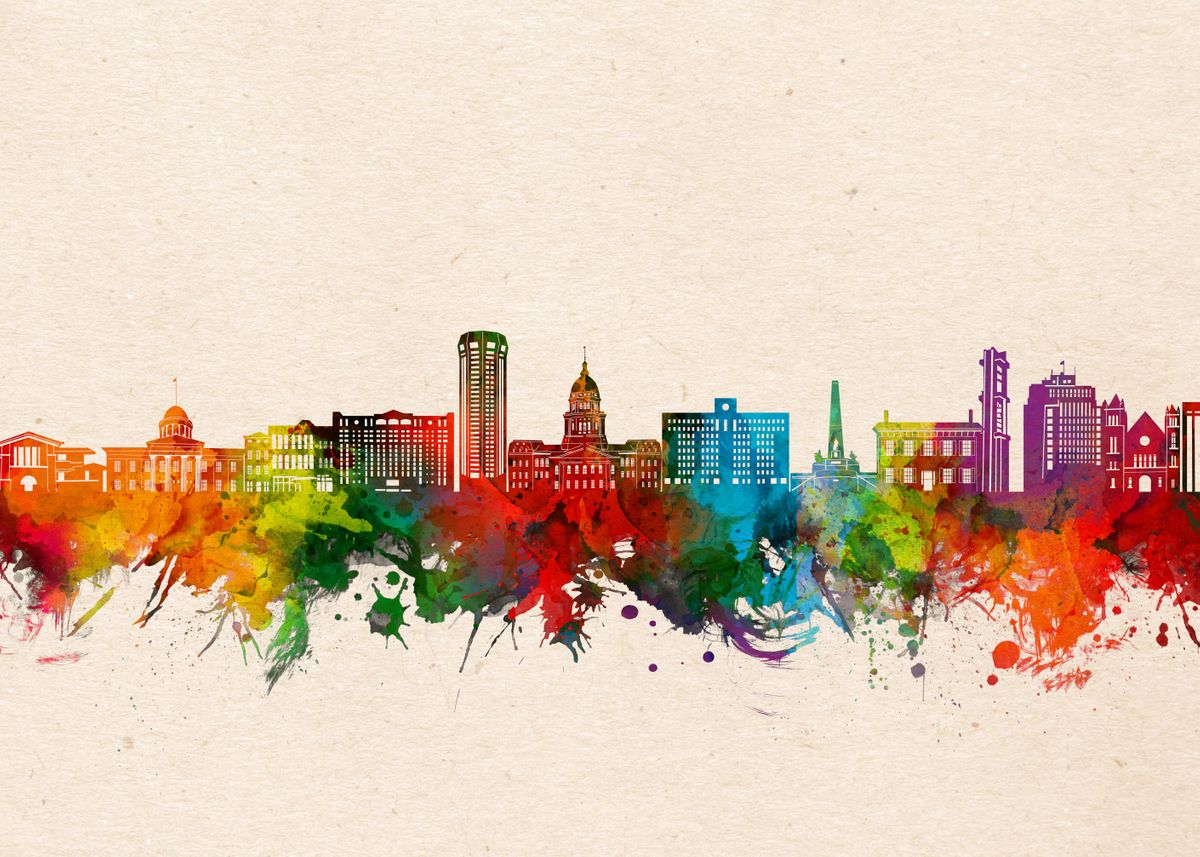 'springfield watercolor' Poster by Bekim Art | Displate