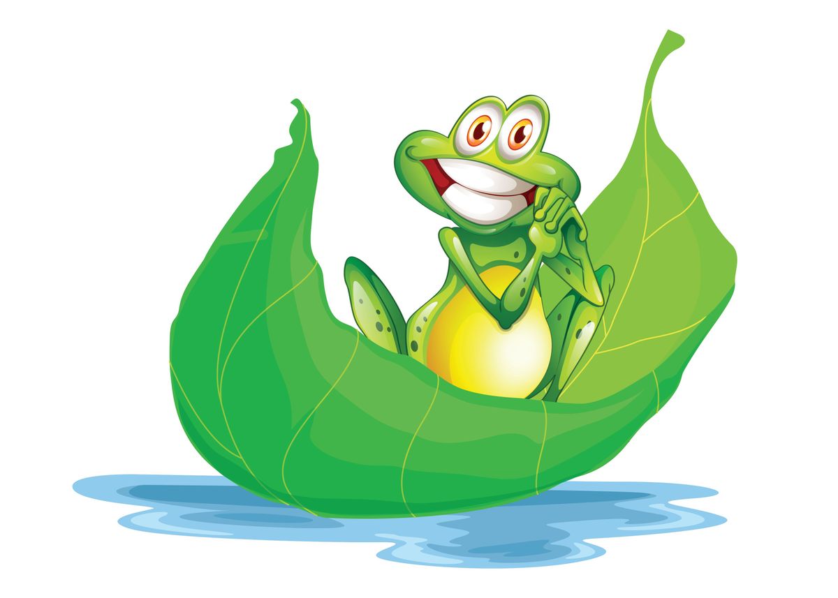 'Frog cartoon' Poster, picture, metal print, paint by Charmaine | Displate