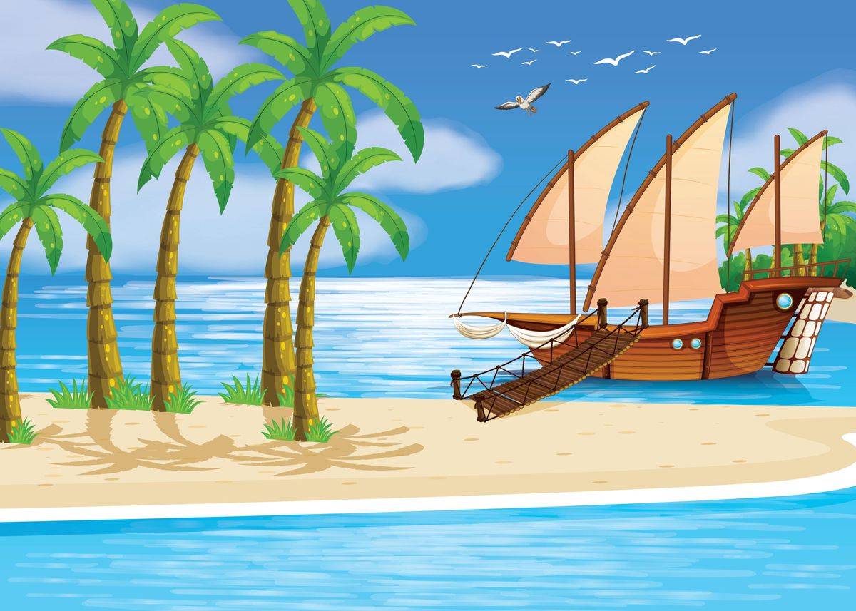 'Beach Resort' Poster by Cosima | Displate