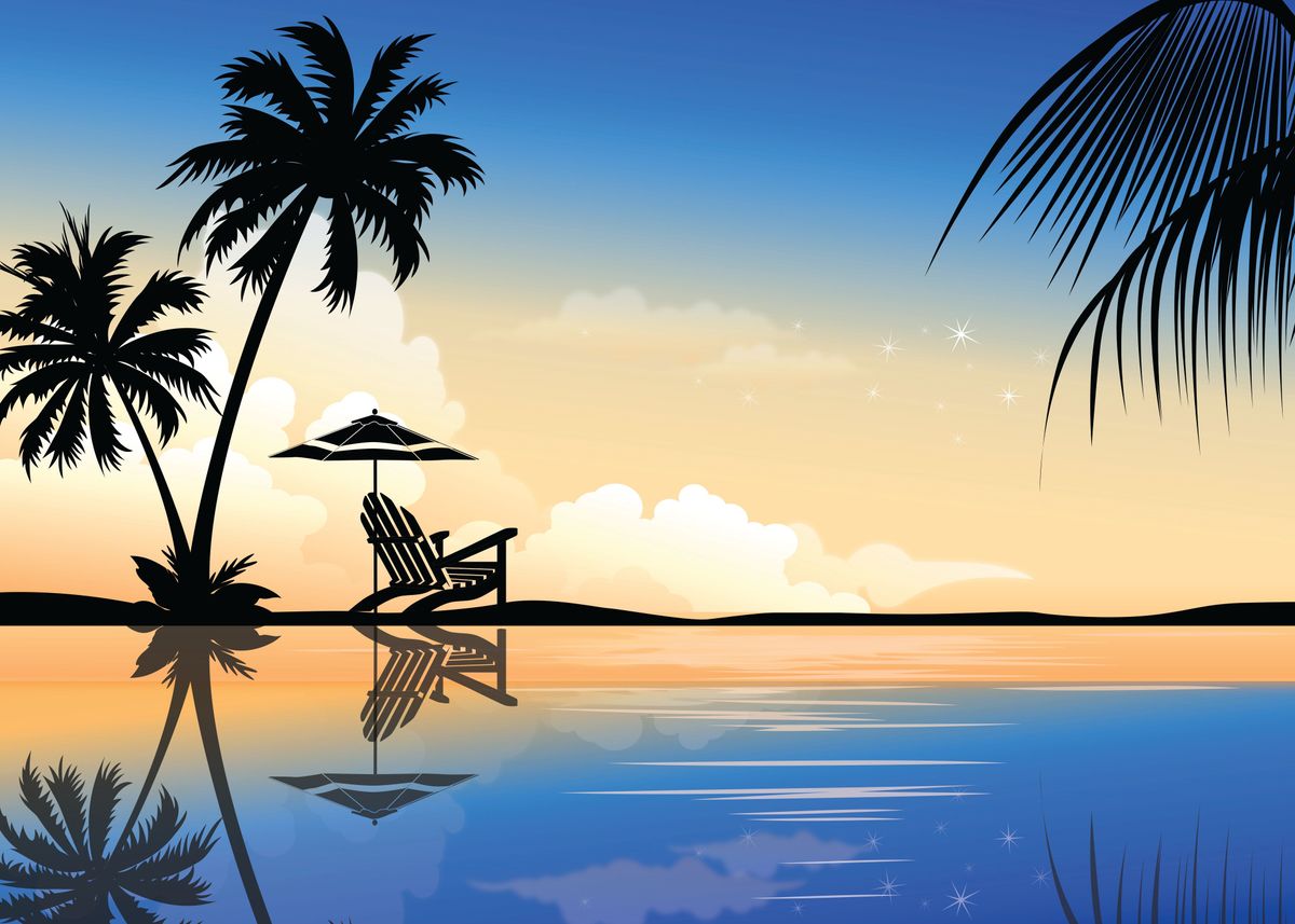 'Beach Resort' Poster by Cosima | Displate