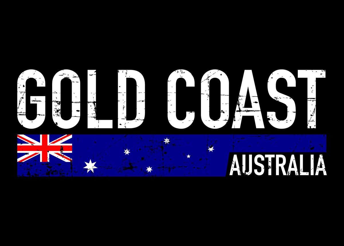 'Gold coast Australia' Poster, picture, metal print, paint by Designzz ...