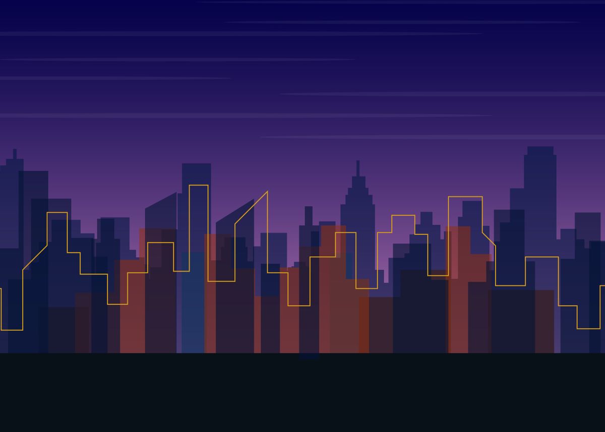 'City Background ' Poster by AtlantaAlford | Displate