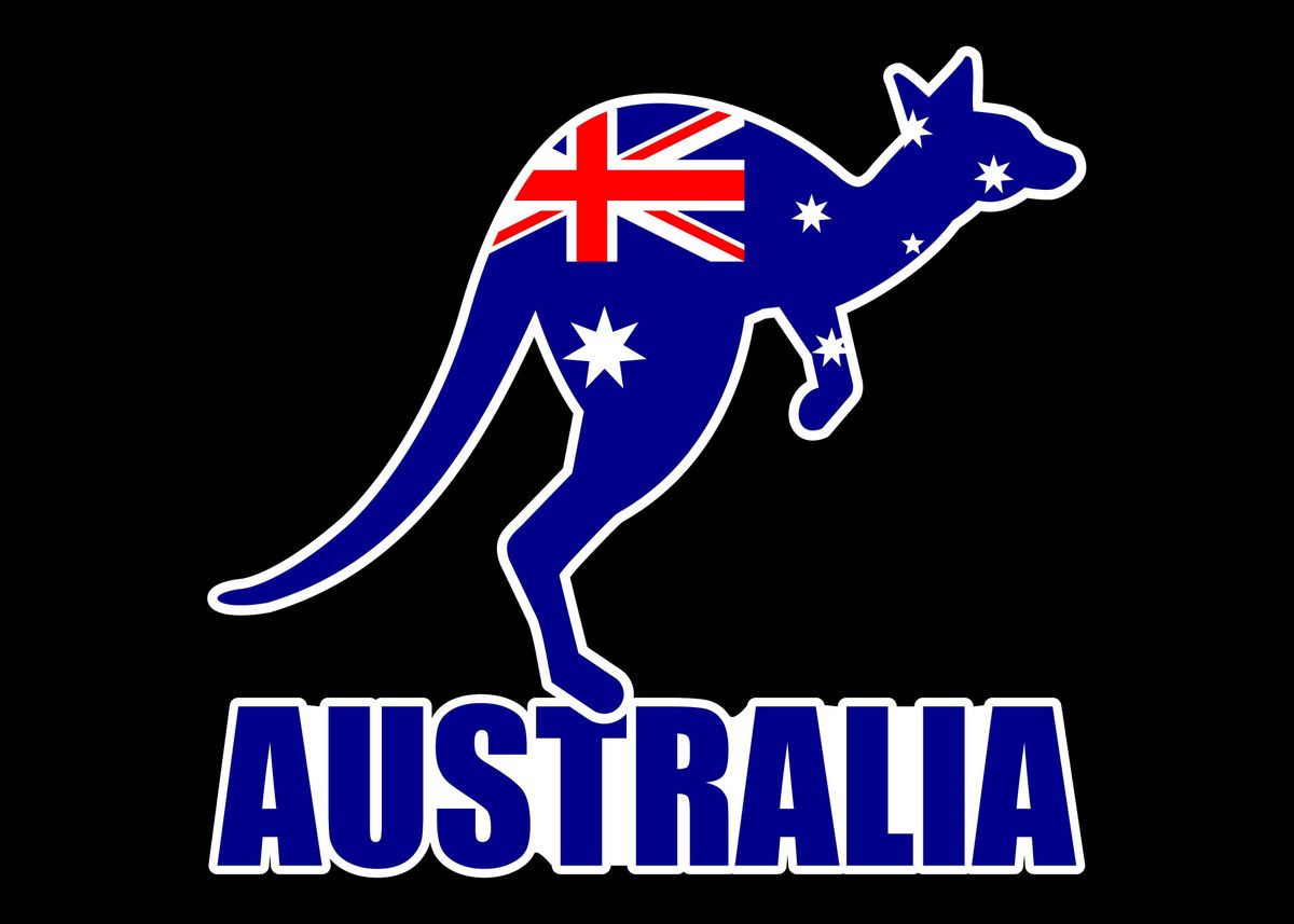 'Australia kangaroo' Poster by Designzz | Displate