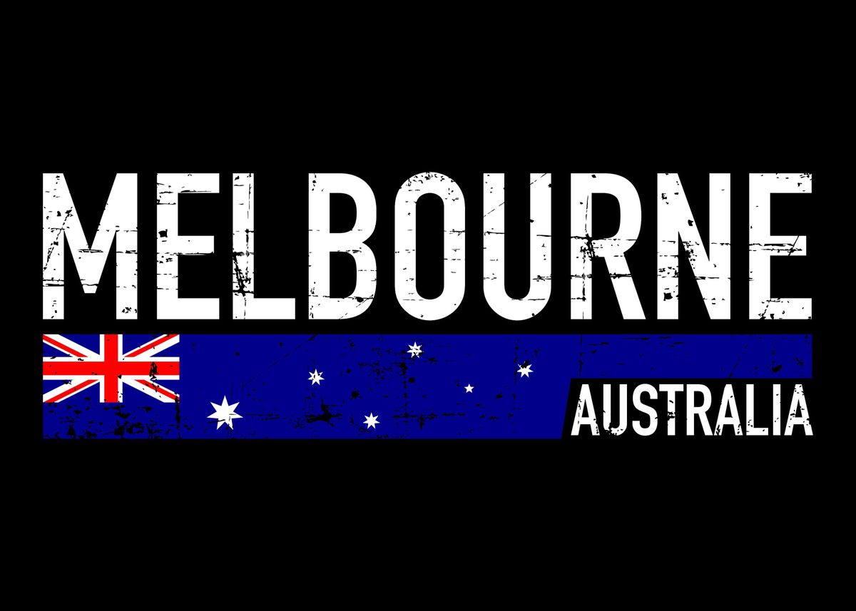 'Melbourne Australia' Poster by Designzz | Displate
