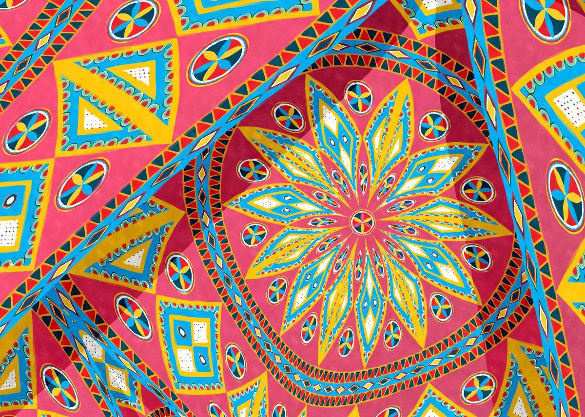 'Najdi pattern' Poster, picture, metal print, paint by Richard Laschon ...