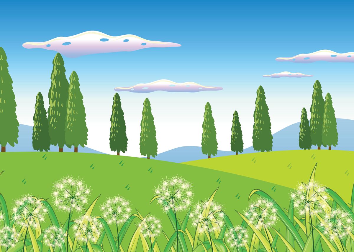 'Spring Nature' Poster, picture, metal print, paint by Elain | Displate