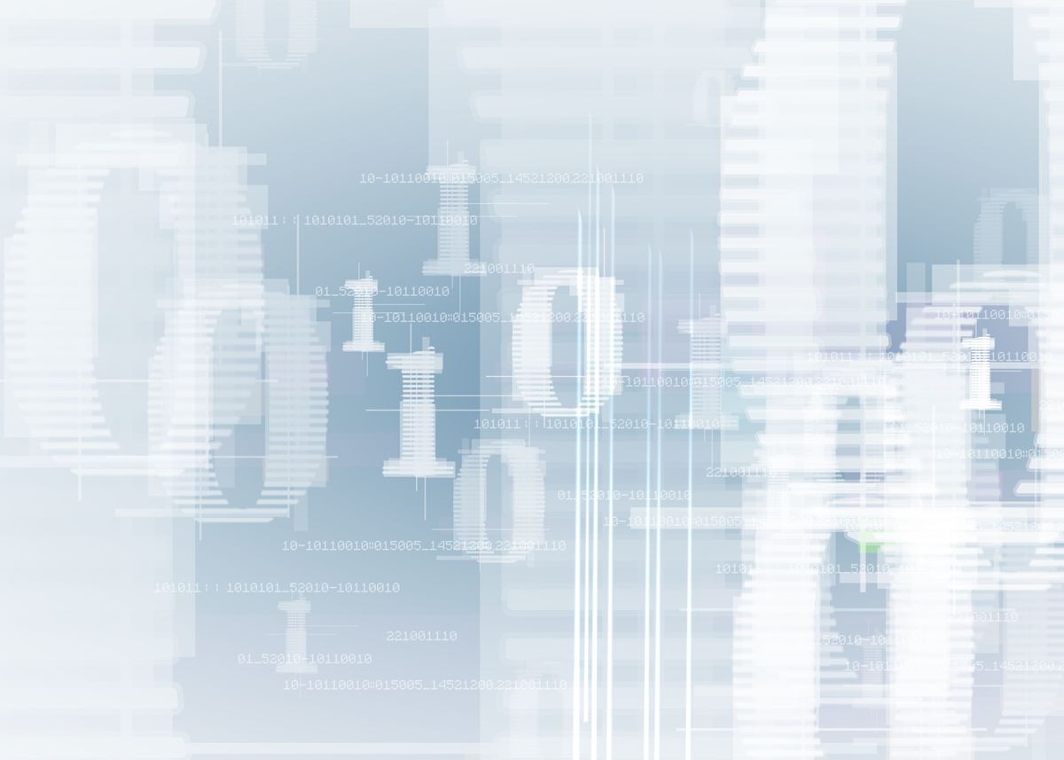 'binary code' Poster, picture, metal print, paint by Vs 1489 | Displate