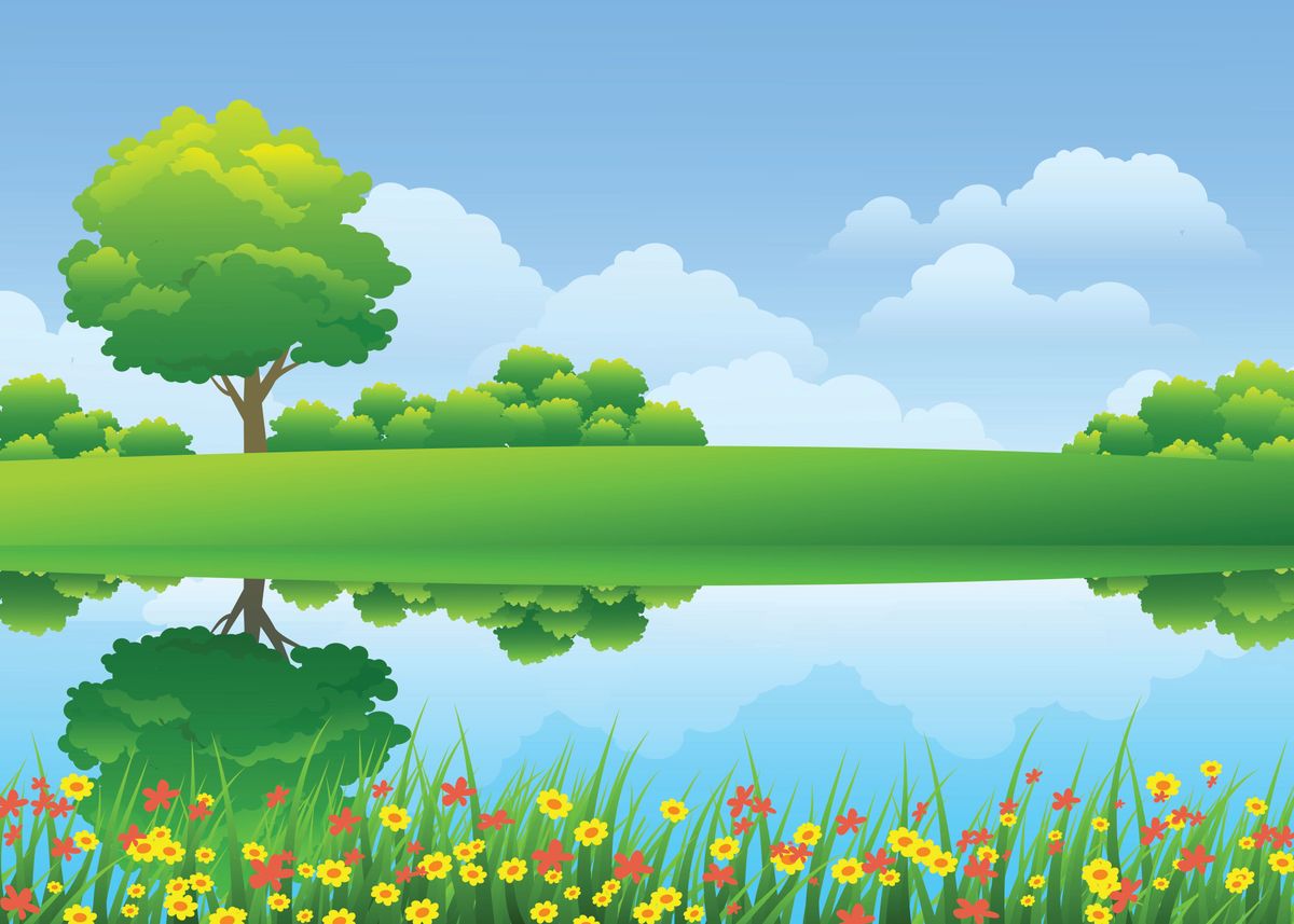 'Spring landscape' Poster by Eirene | Displate