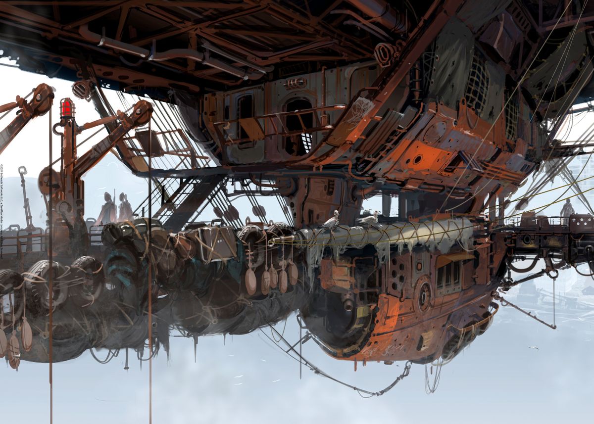 'Airship Details' Poster, picture, metal print, paint by Fallout | Displate