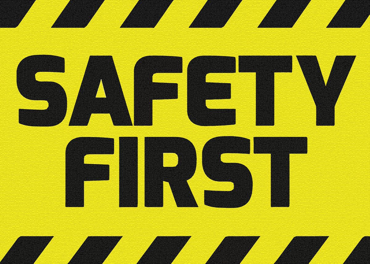 'safety first' Poster by fathar art | Displate