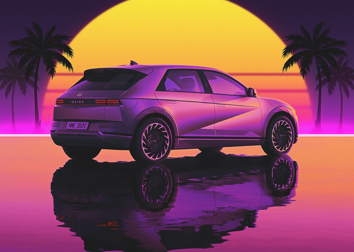 'Hyundai IONIQ 5' Poster, picture, metal print, paint by artisticdesign ...