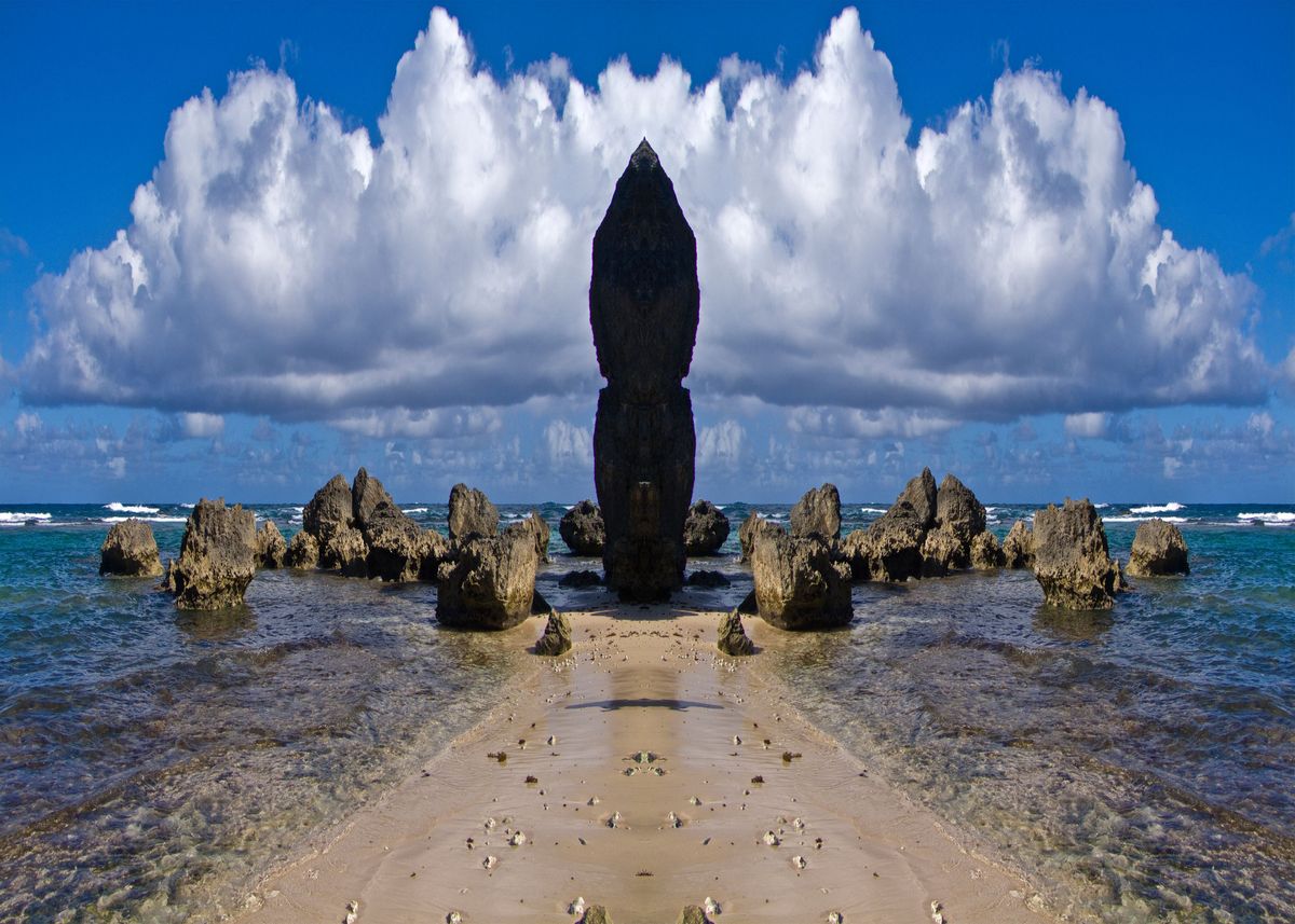 'Monolith Beach' Poster, picture, metal print, paint by Jonathan ...