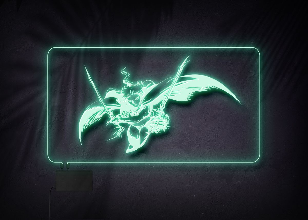 'Final Fantasy III 3 Neon' Poster, picture, metal print, paint by Ze ...