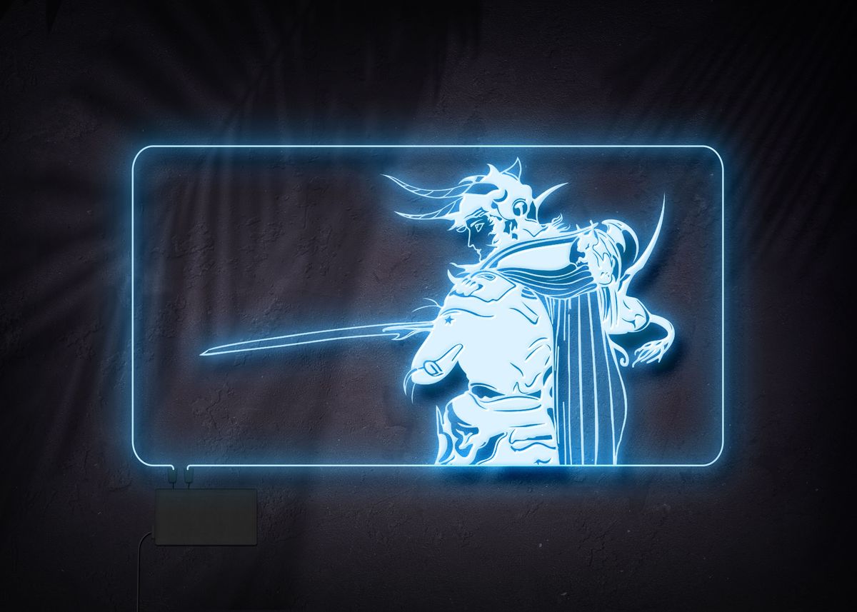 'Final Fantasy I 1 Neon' Poster, picture, metal print, paint by Ze Wiss ...
