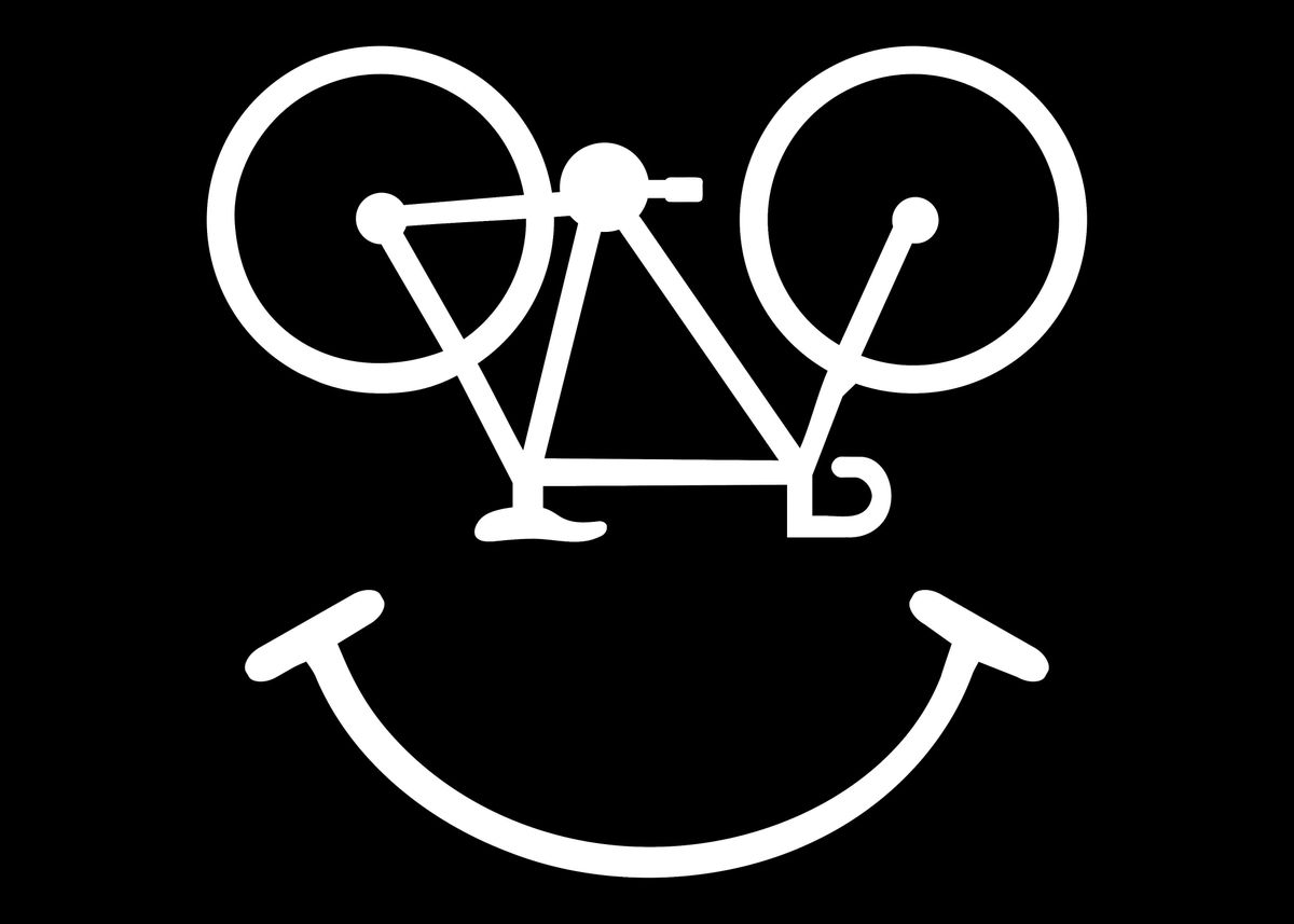 'Bike Smiling face' Poster, picture, metal print, paint by Designzz ...